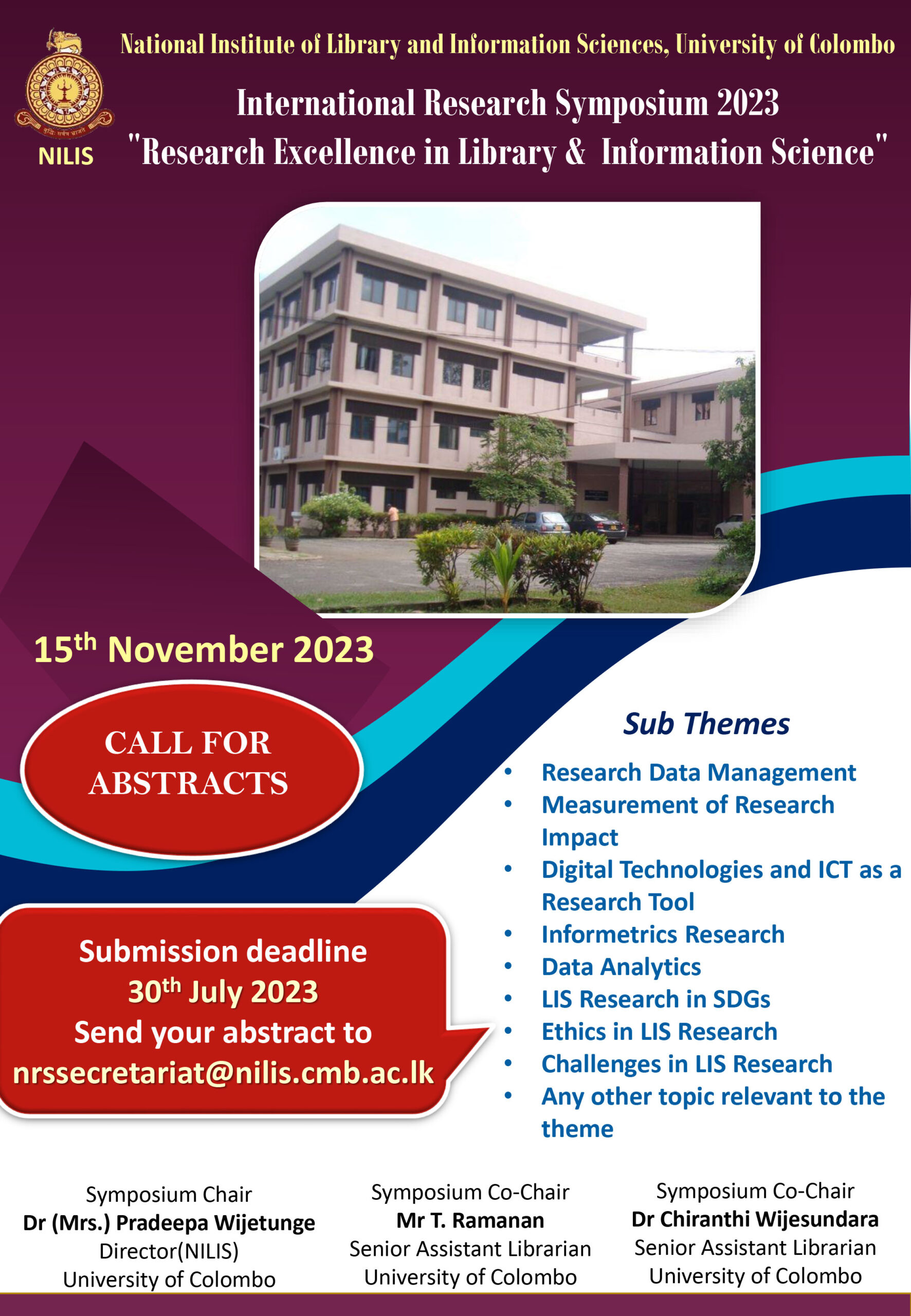 Annual International Research Symposium 2023 | NILIS, University of ...